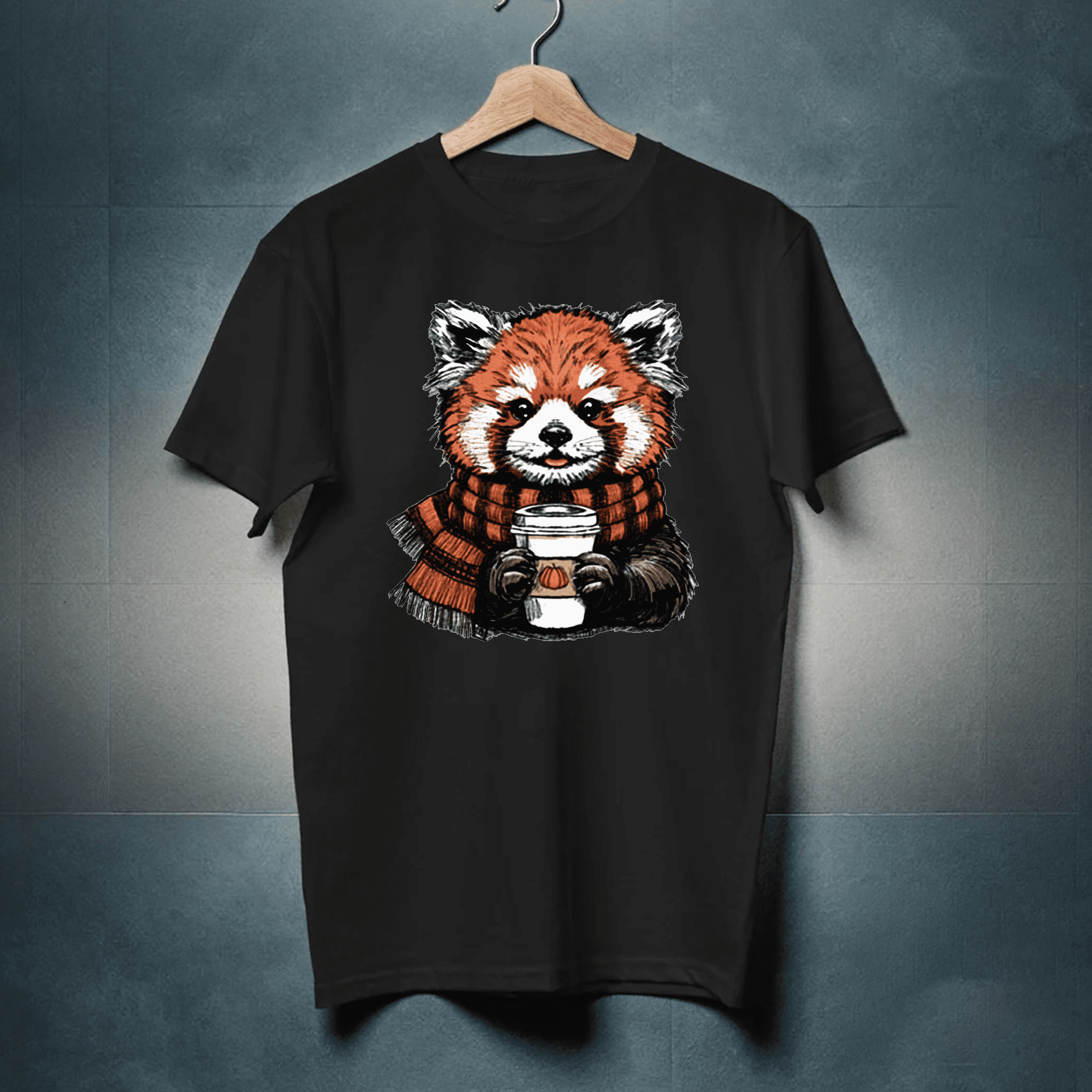 Autumn Coffee Red Panda Cute Seasonal Style Sweatshirt up to 5XL ...
