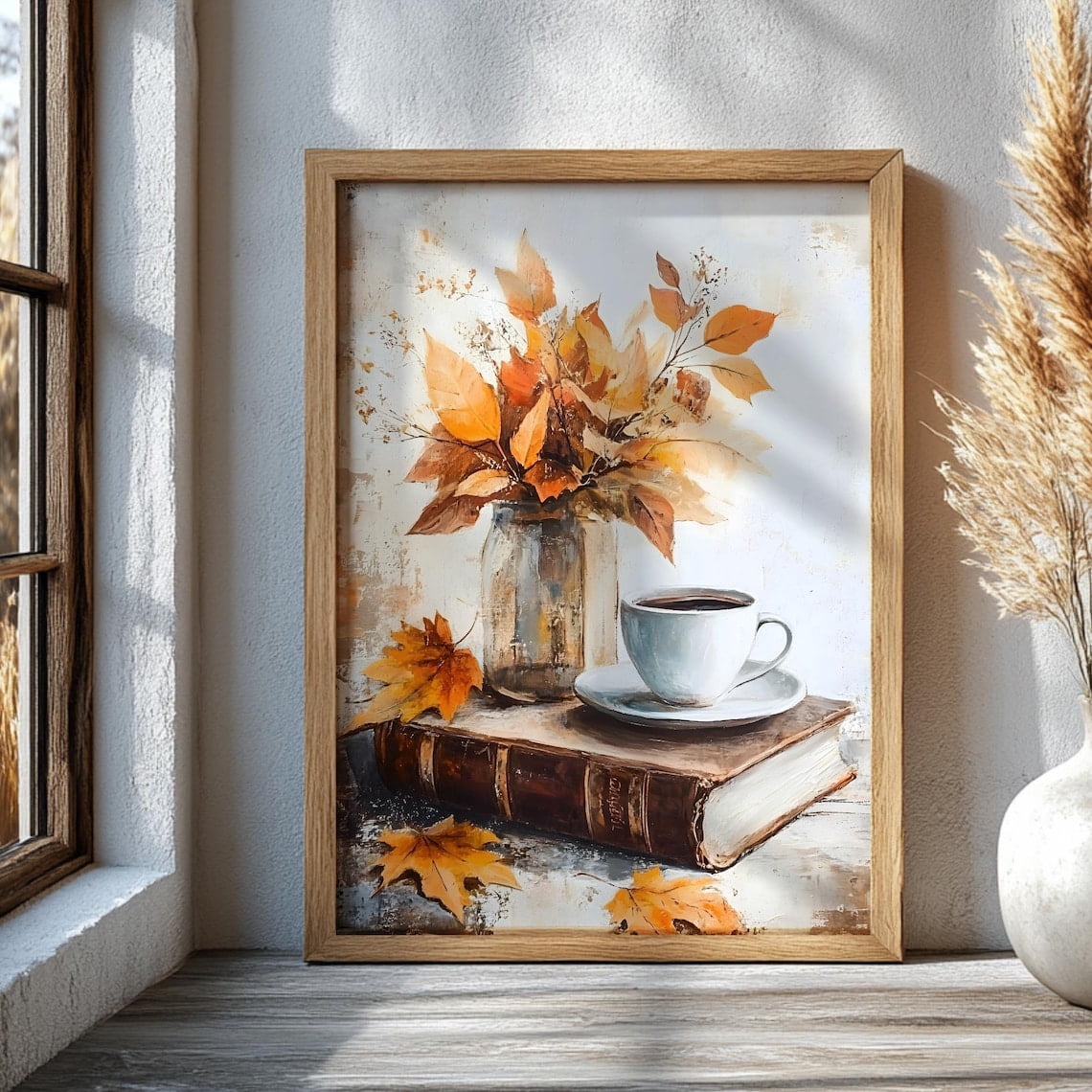 Autumn Coffee Rustic Fall Book Cozy Seasonal Kitchen Cottagecore ...