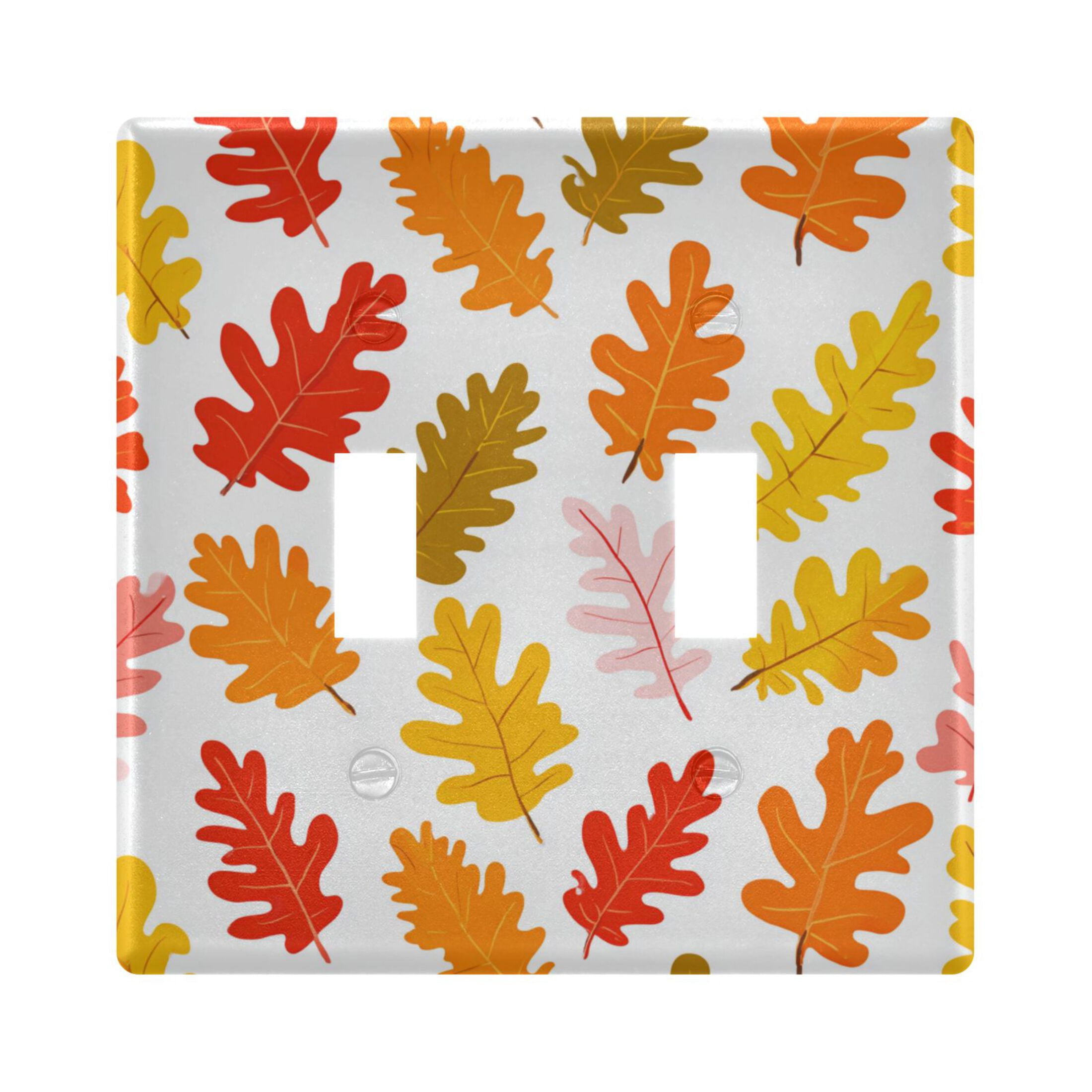 Autumn Colorful Leaves Light Switch Cover Electrical Outlet Cover ...