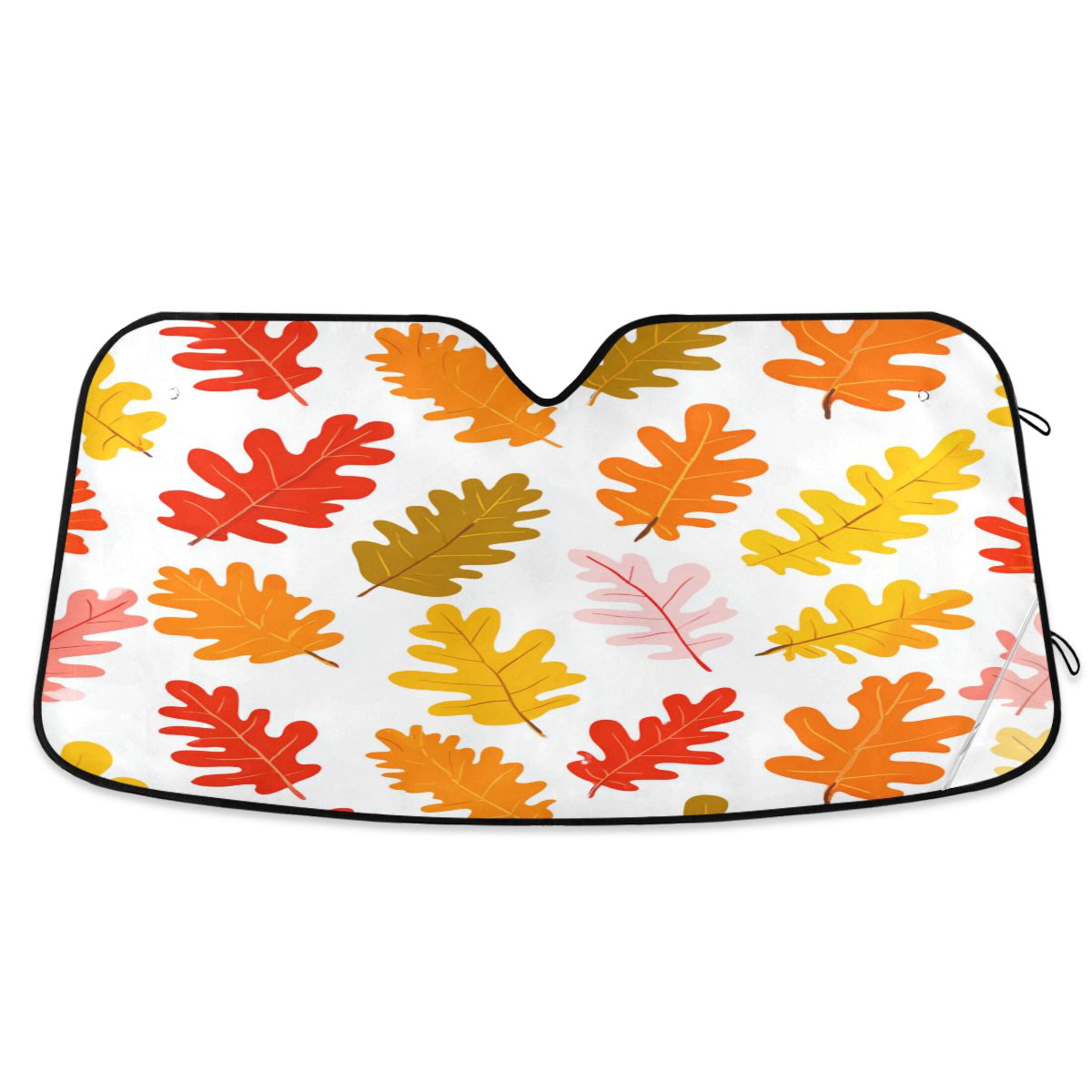Autumn Colorful Leaves Windshield Sun Shade Automobile Visor Accordion ...