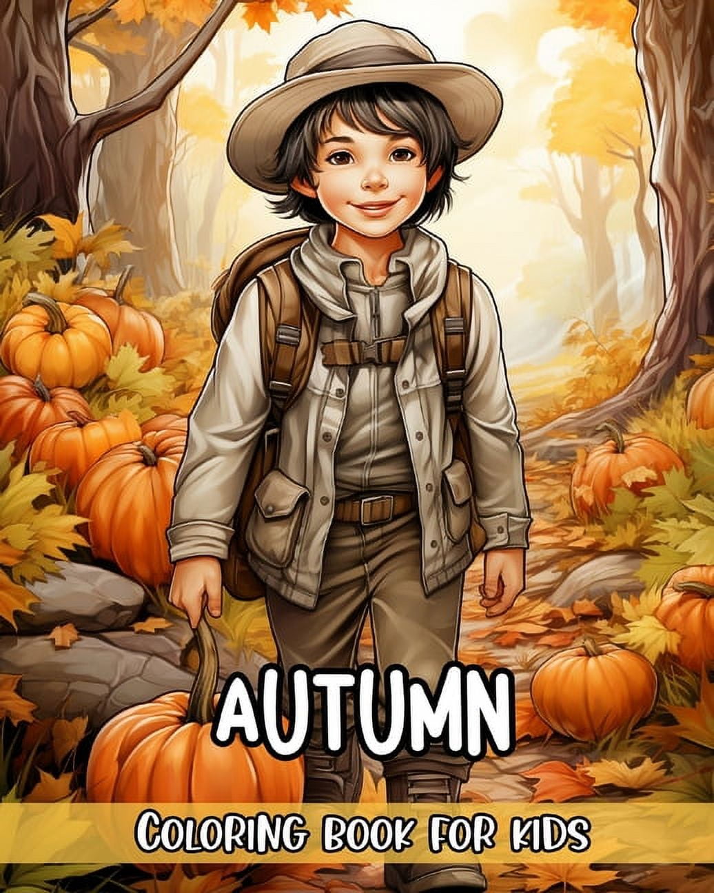 Autumn Coloring Book for Kids: Fall Themed Coloring Pages for Kids with ...