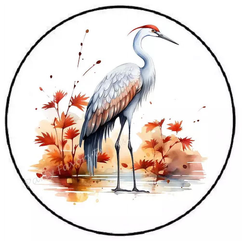 Autumn Crane Sticker Party Favors Sticker Envelope Seals Labels ...