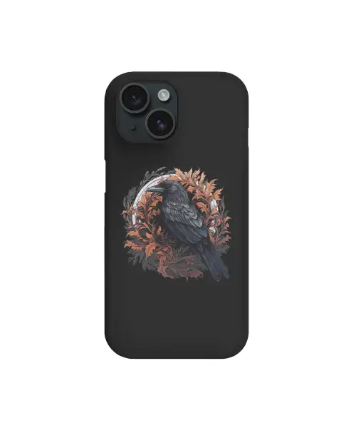 Autumn Crow Fall Raven Gothic Bird Phone Case for iPhone 16 15 14 13 12 ...
