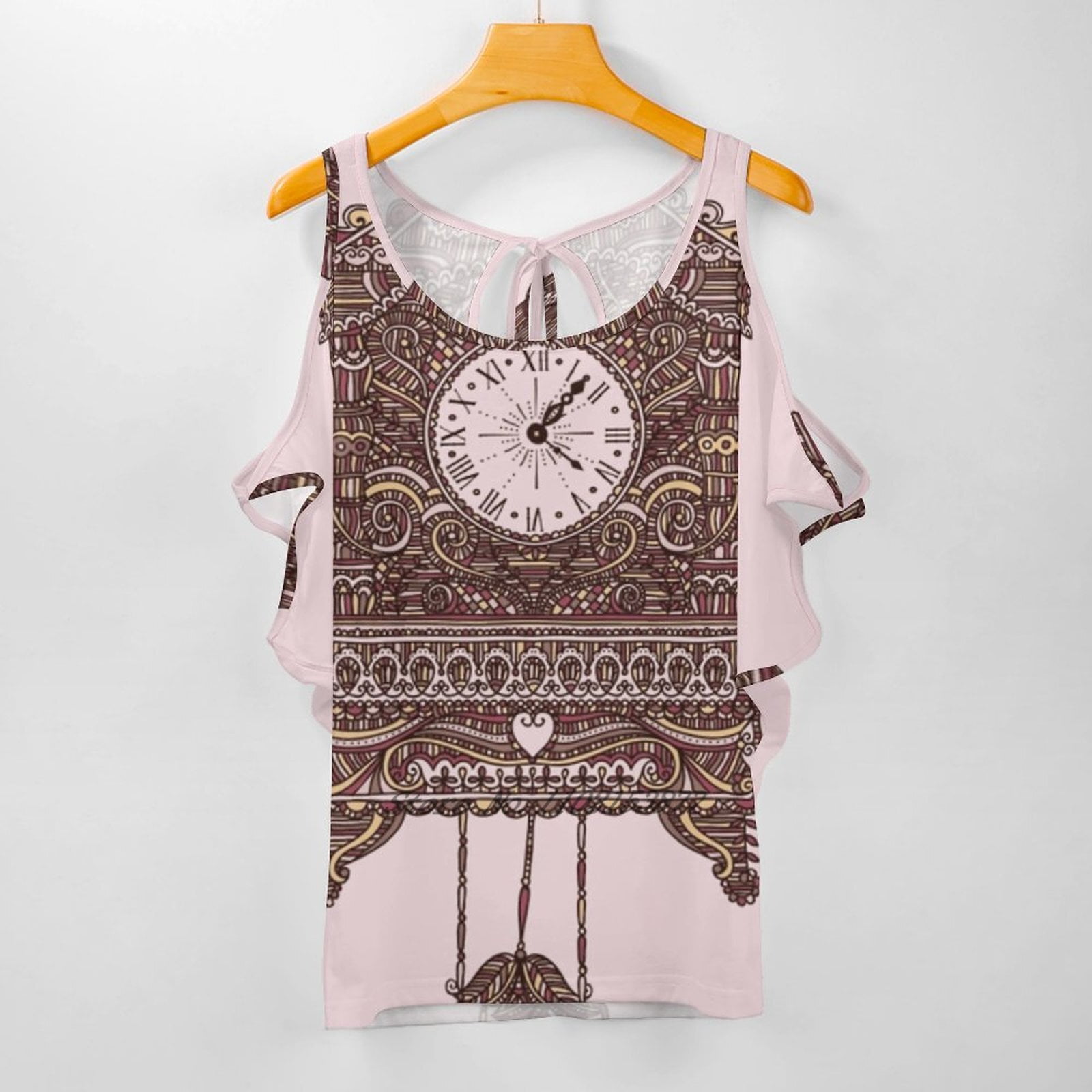 Autumn Cuckoo Clock Women'S T-Shirt Casual Short Sleeved Tops V-Neck ...