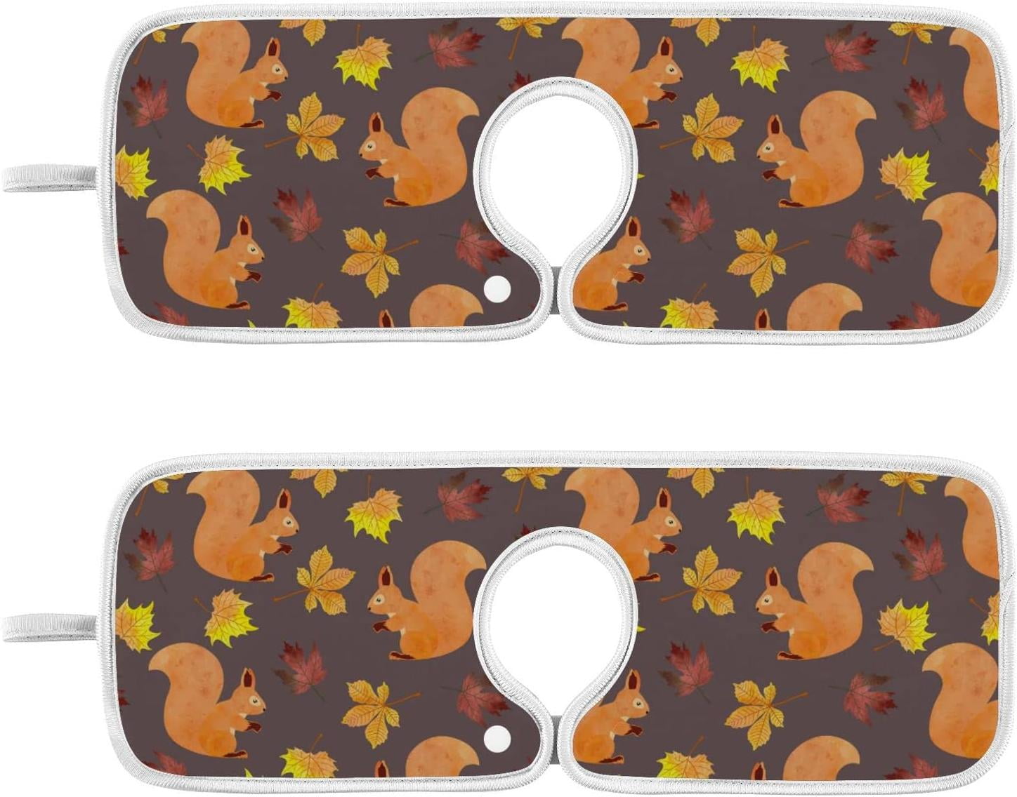Autumn Cute Squirrel Sink Splash Guard for Faucet 2 Packs Faucet ...