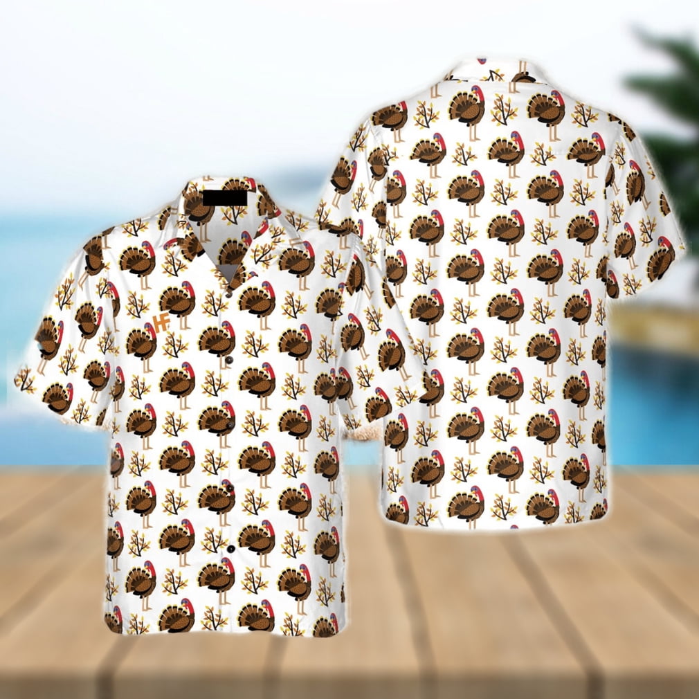 Autumn Cute Turkey Birds 3D Hawaiian Shirt - Walmart.com
