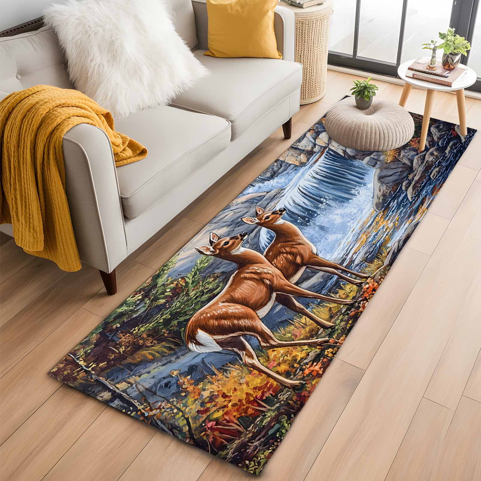 Autumn Deer Kitchen Runner Rug 2x6 Washable Runners for Hallway Non ...