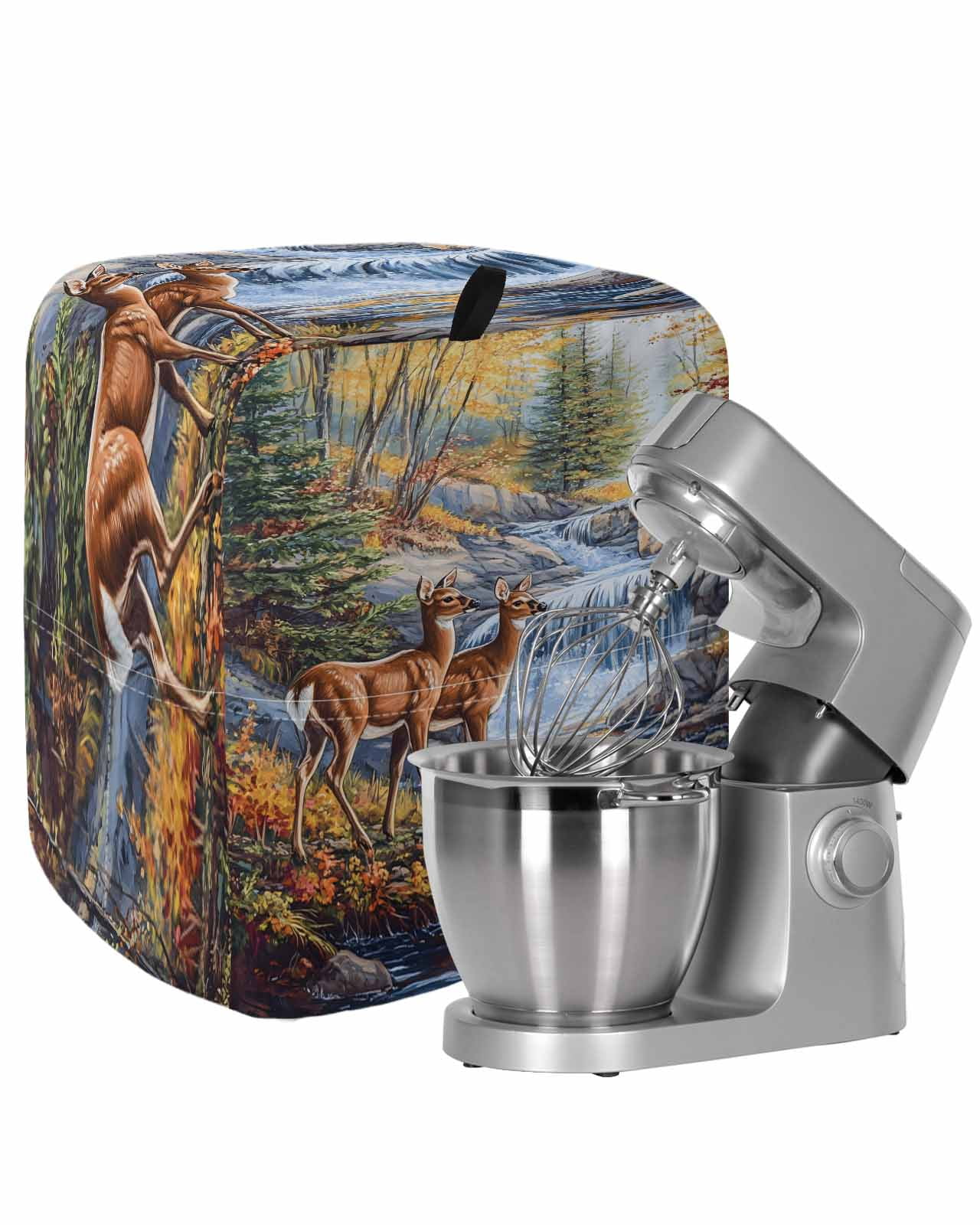 Autumn Deer Stand Mixer Dust Cover with Storage Pocket & Handles ...