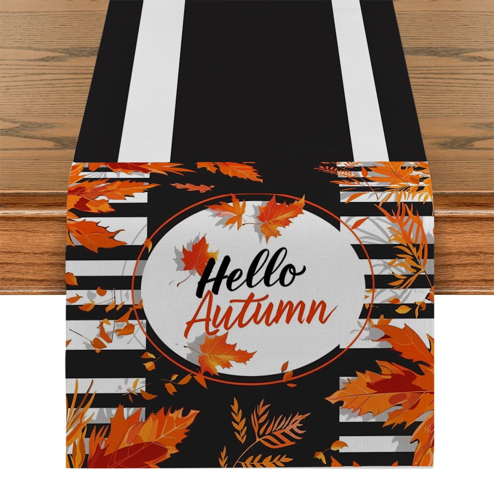 Autumn Dining Table Runners for Parties Maple Leaves Table ration and ...