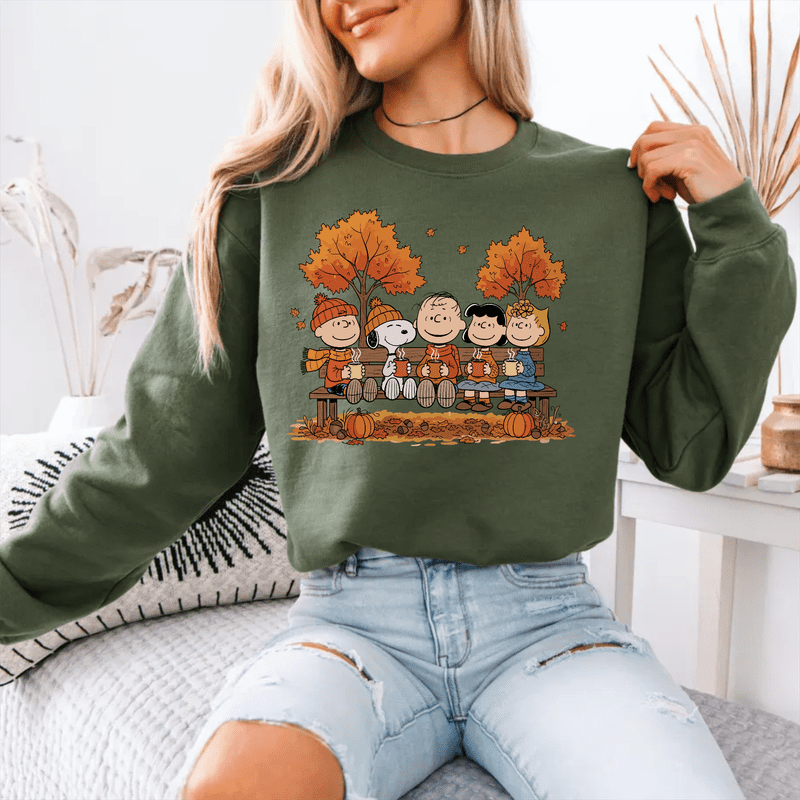 Autumn Dog and Friend Sweatshirt, Thanksgiving Fall Sweatshirt, Cozy ...