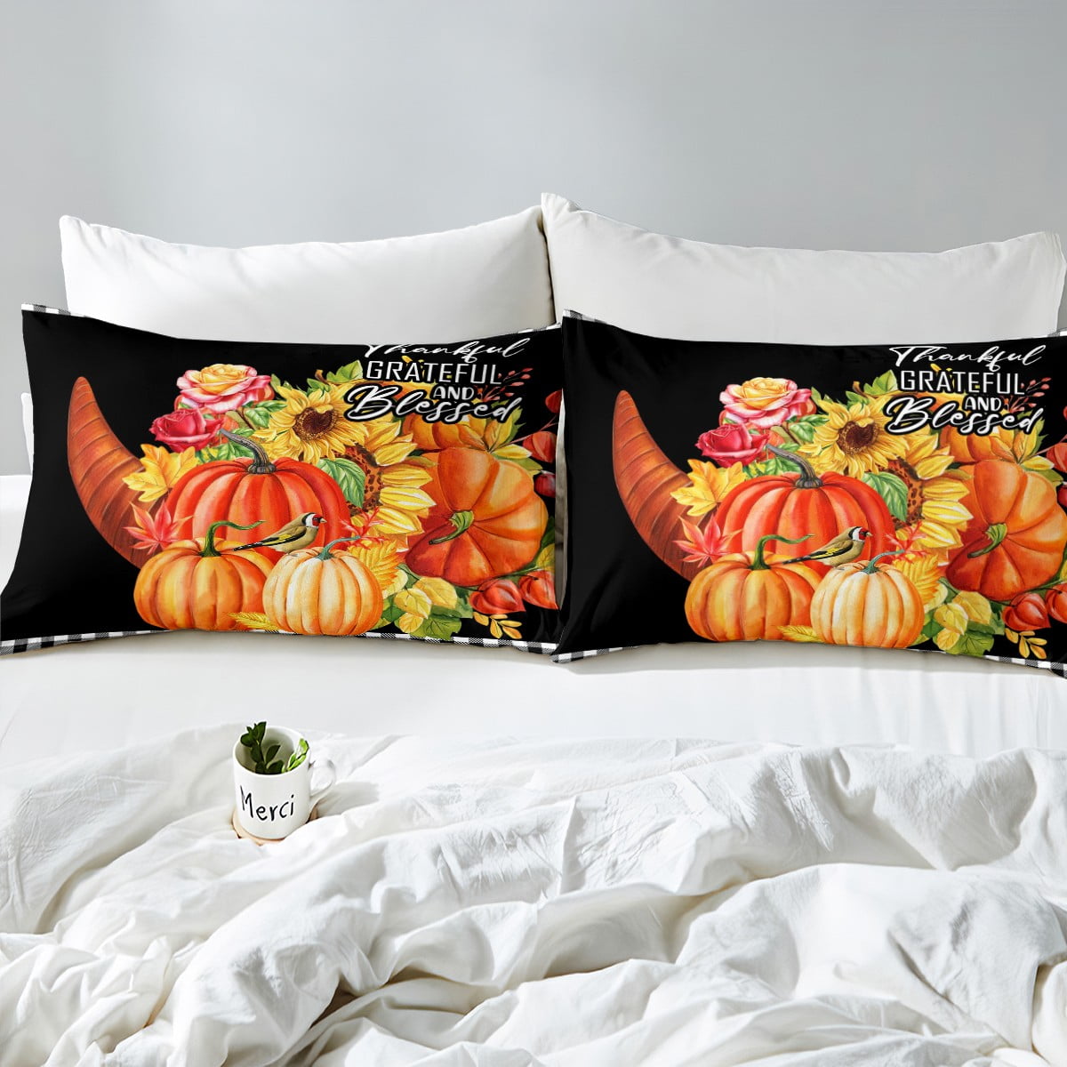 Autumn Duvet Cover Queen Size for Girls Women Autumn Harvest Bedding ...