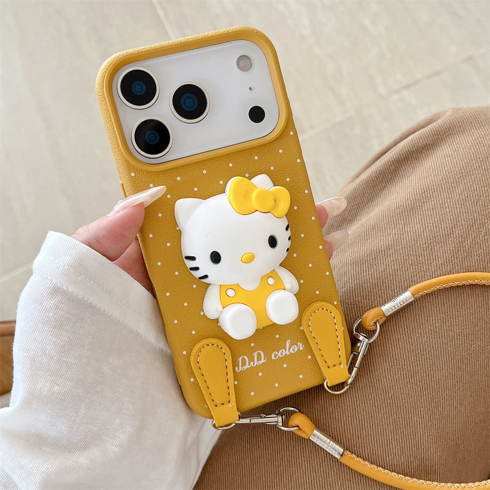 Autumn Edition With Lanyard Wine Red 3D Phone Case For iPhone 17 16 15 ...