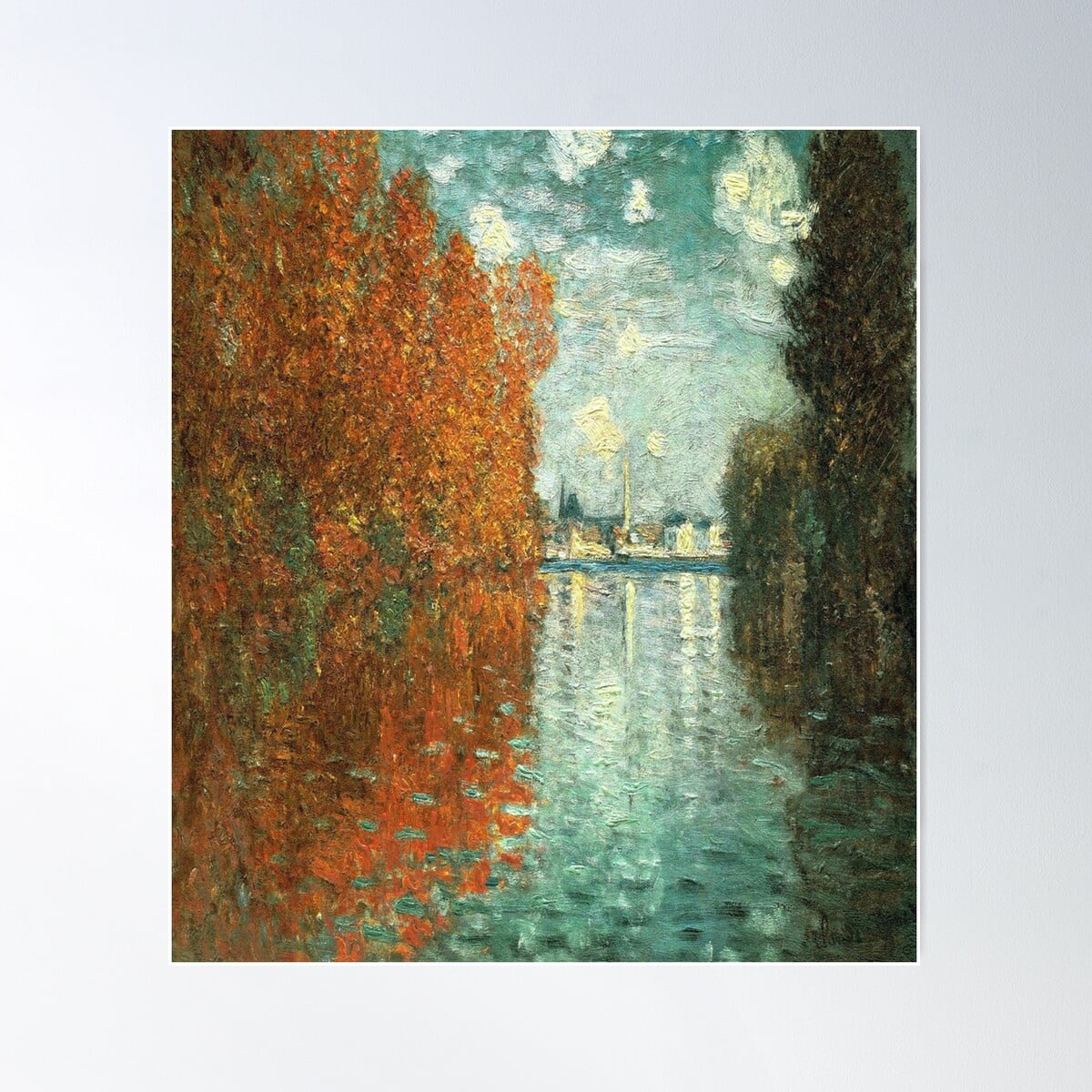 Autumn Effect At Argenteuil-Claude Monet Poster Wall Art, Modern Wall ...