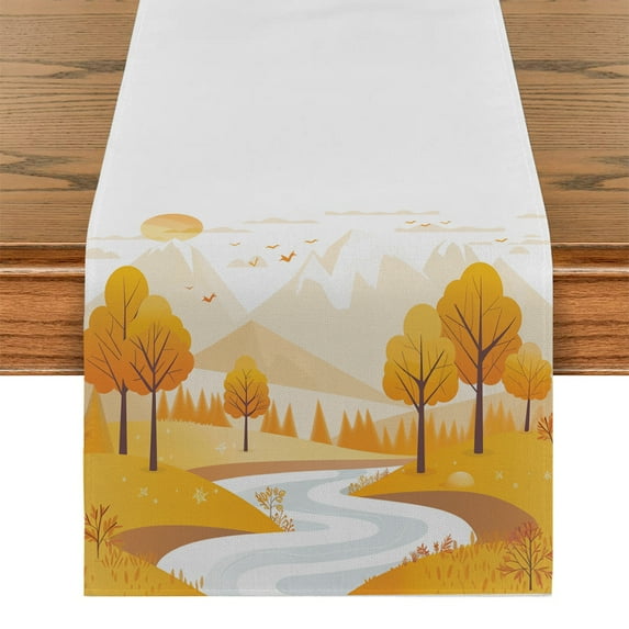 Autumn Elegant Table Runners for Dining Table Maple Leaves ration ...