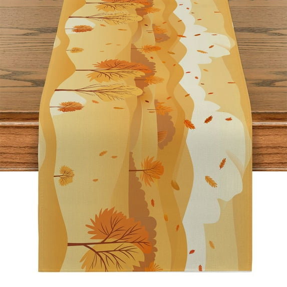 Autumn Elegant Table Runners for Dining Table Maple Leaves ration ...