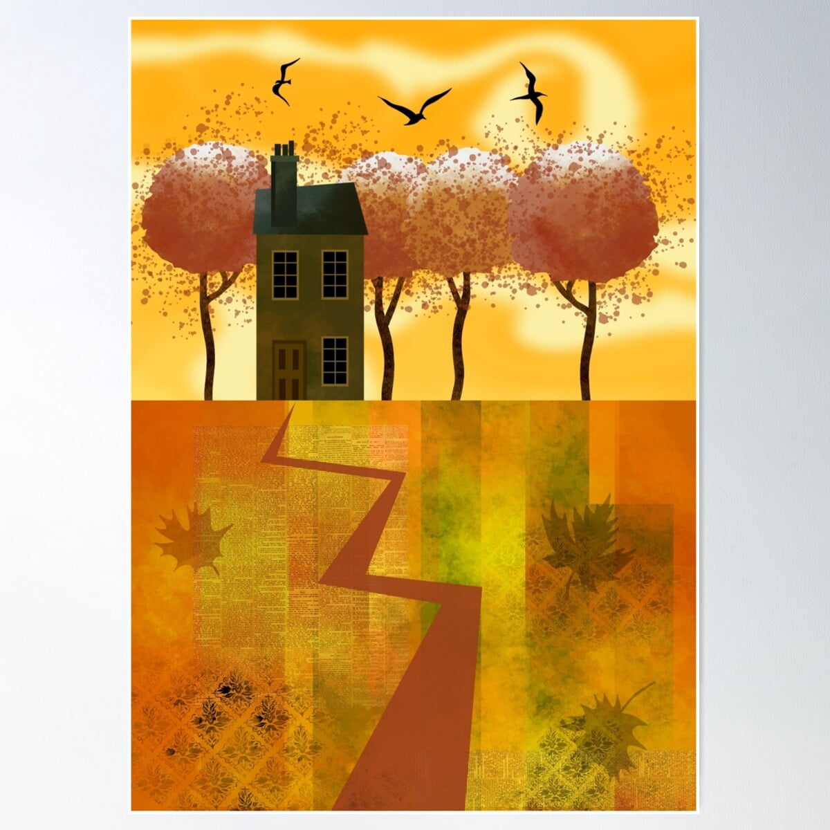 Autumn Equinox Poster Wall Art, Modern Wall Decor For Living Room ...