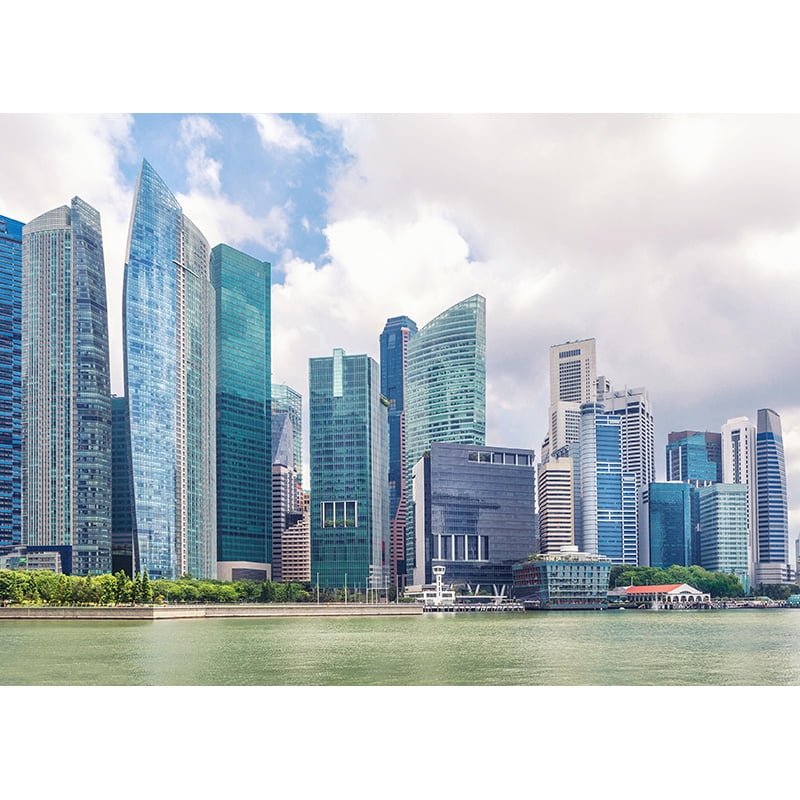 Autumn European Street Scenery Photography Backdrops Props Blue Sky ...