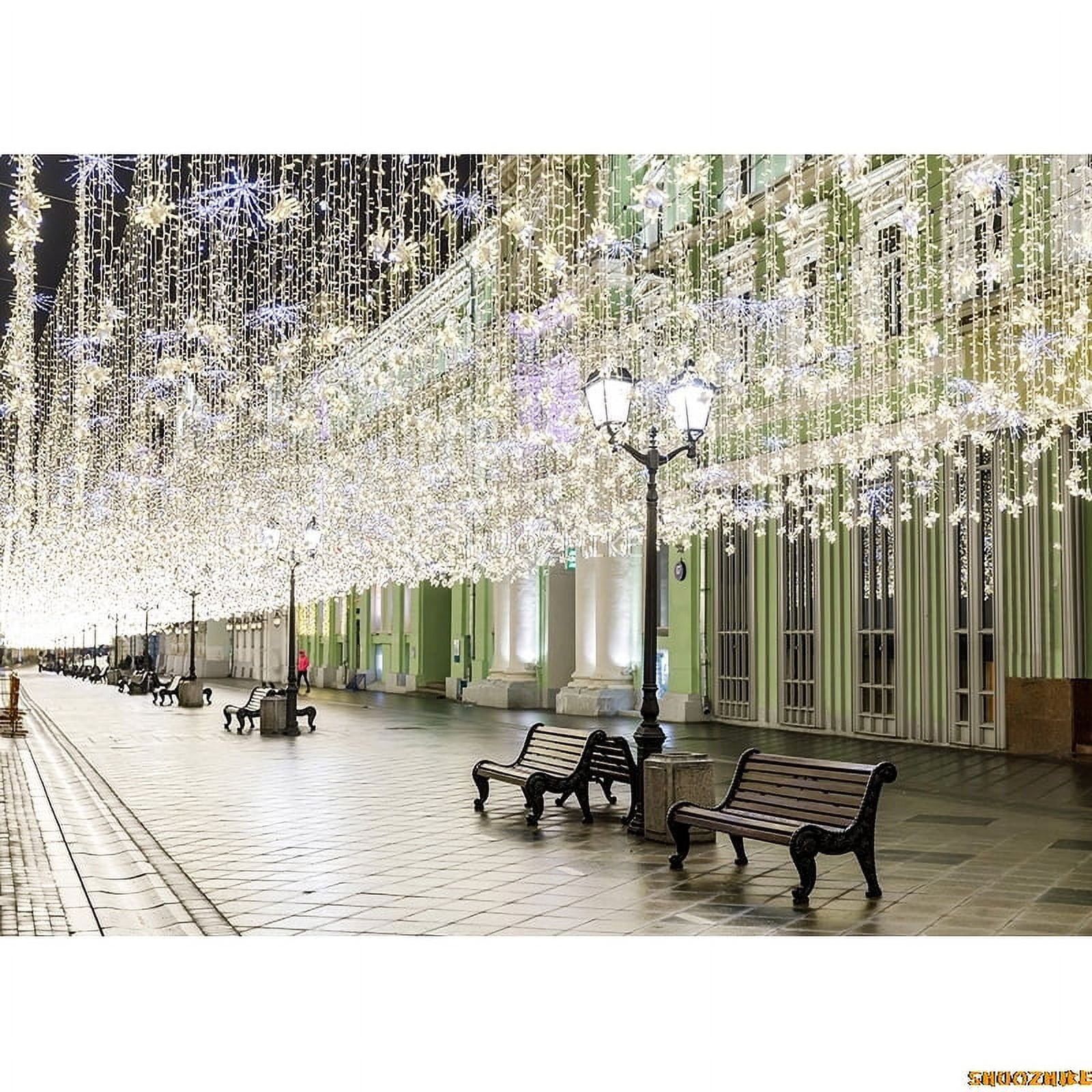 Autumn European Street Scery Photography Backdrops Props Blue Sky White ...