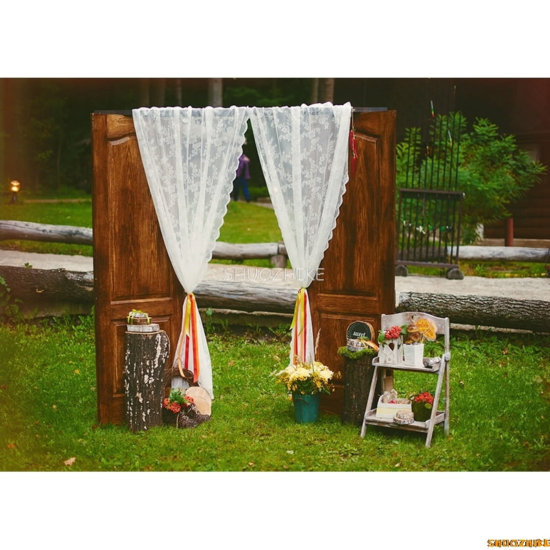 Autumn European Street Scery Photography Backdrops Props Blue Sky White ...