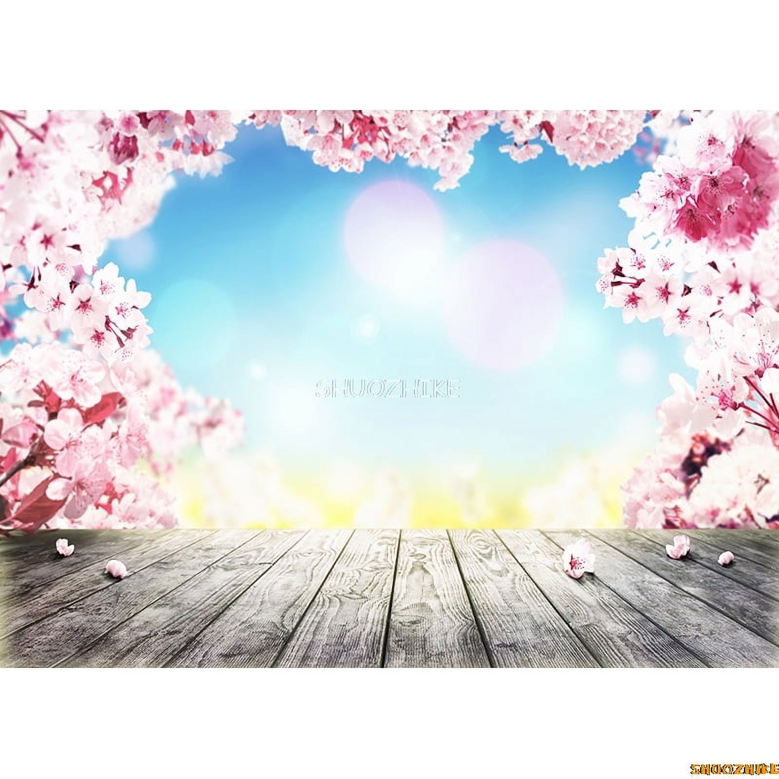 Autumn European Street Scery Photography Backdrops Props Blue Sky White Cloud Nature lawn Forest ...