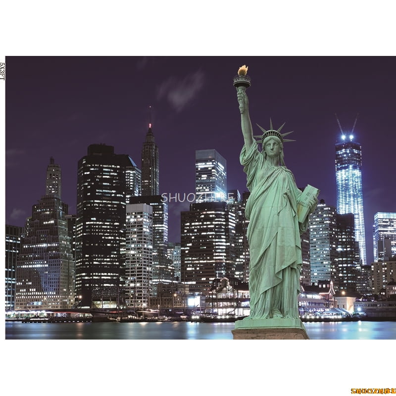 Autumn European Street Scery Photography Backdrops Props Blue Sky White ...