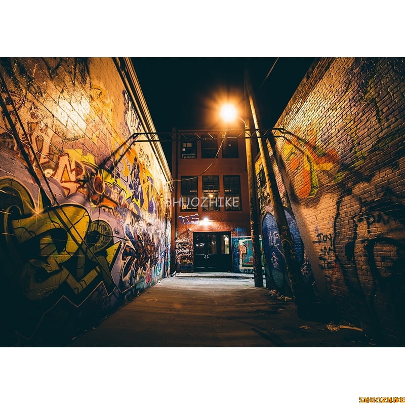 Autumn European Street Scery Photography Backdrops Props Blue Sky White ...