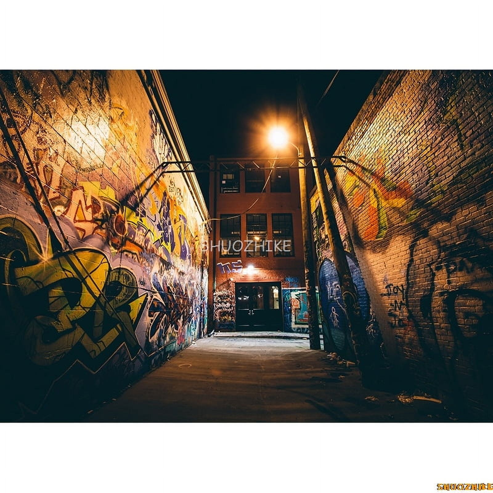 Autumn European Street Scery Photography Backdrops Props Blue Sky White ...