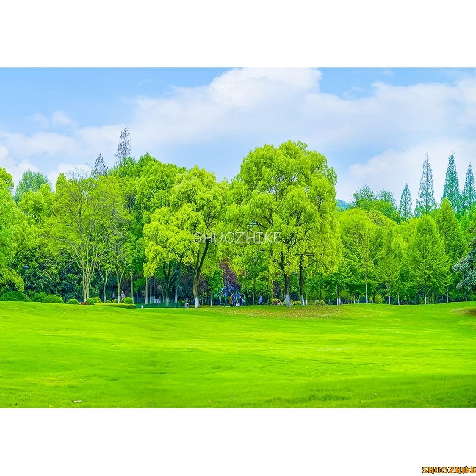 Autumn European Street Scery Photography Backdrops Props Blue Sky White ...