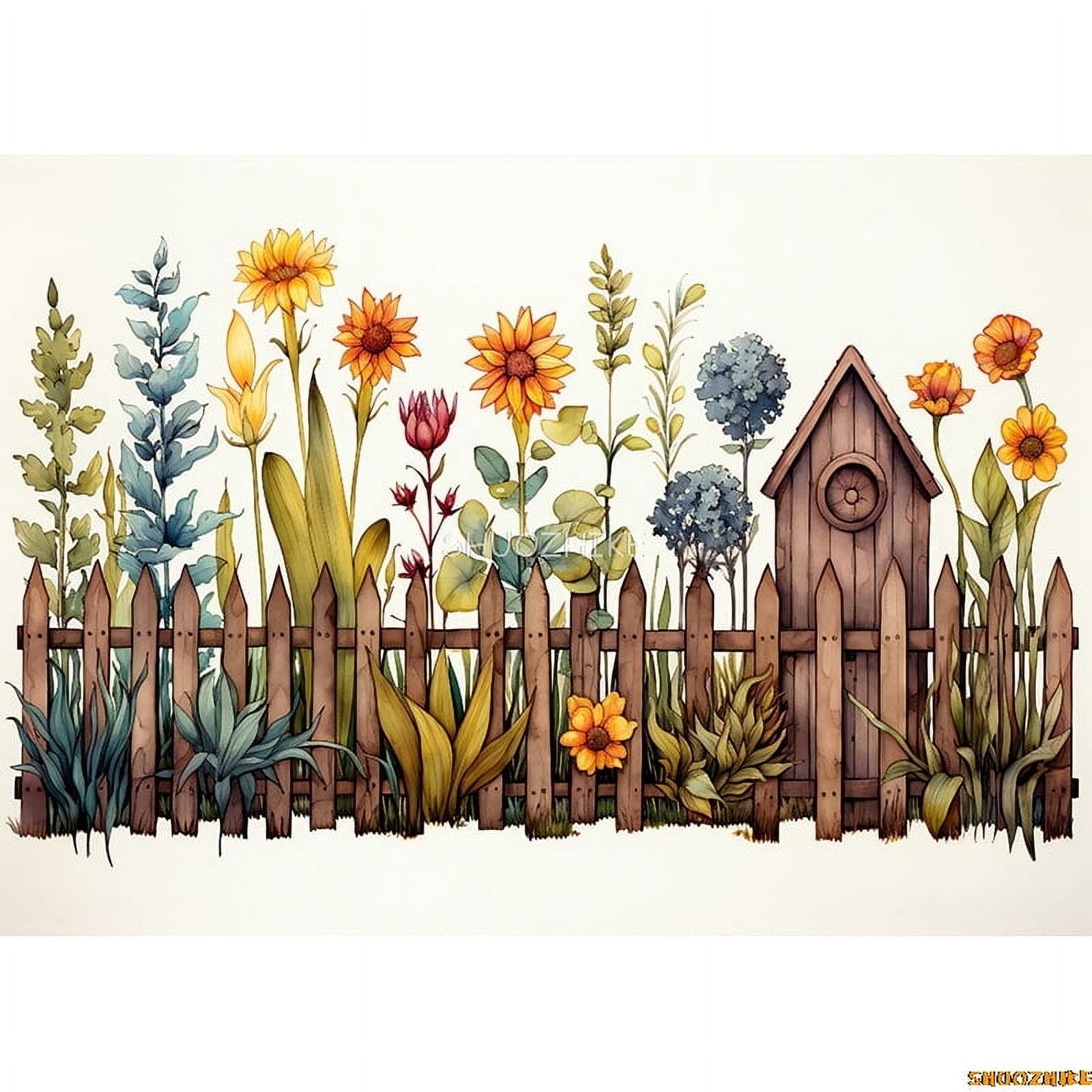 Autumn European Street Scery Photography Backdrops Props Blue Sky White ...