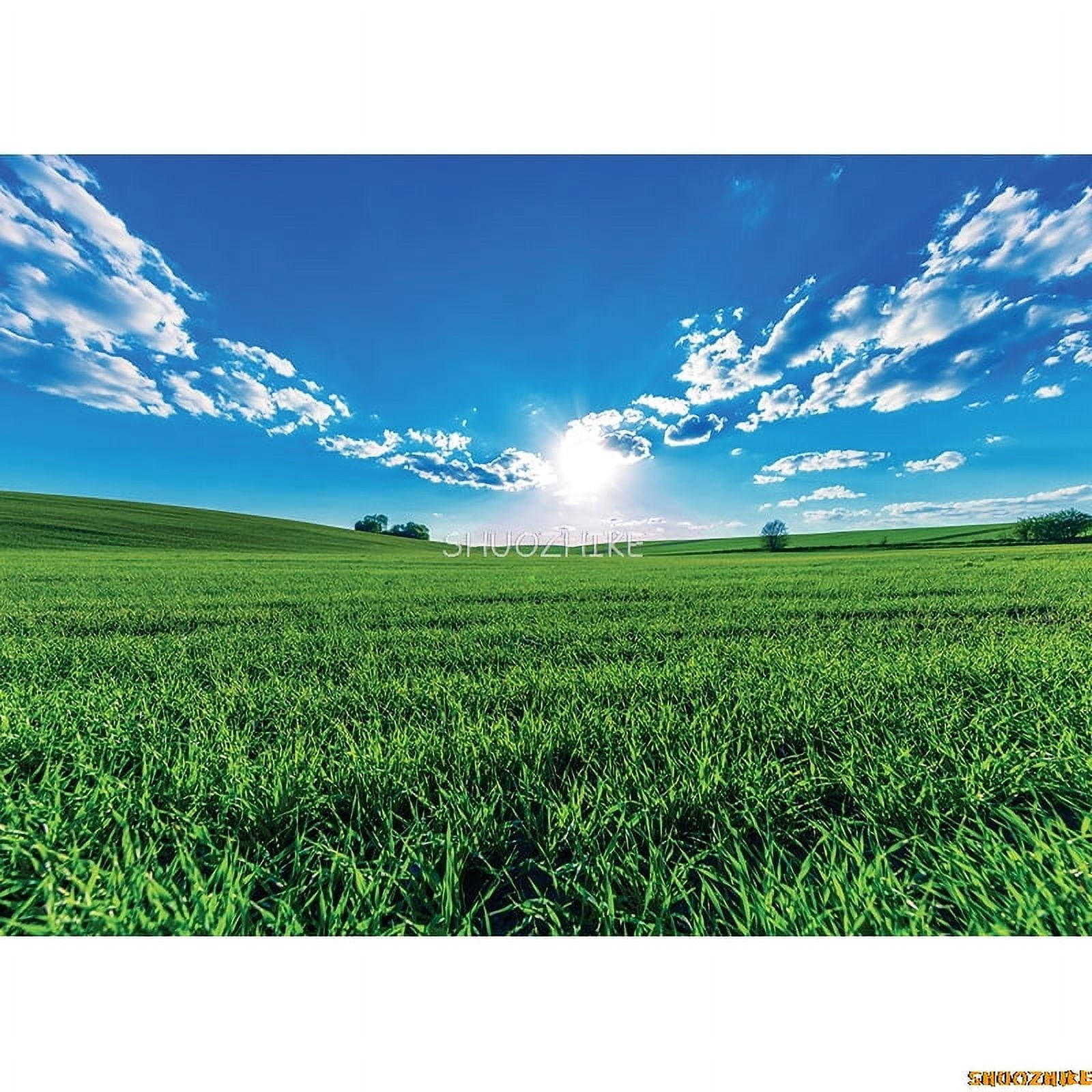 Autumn European Street Scery Photography Backdrops Props Blue Sky White ...