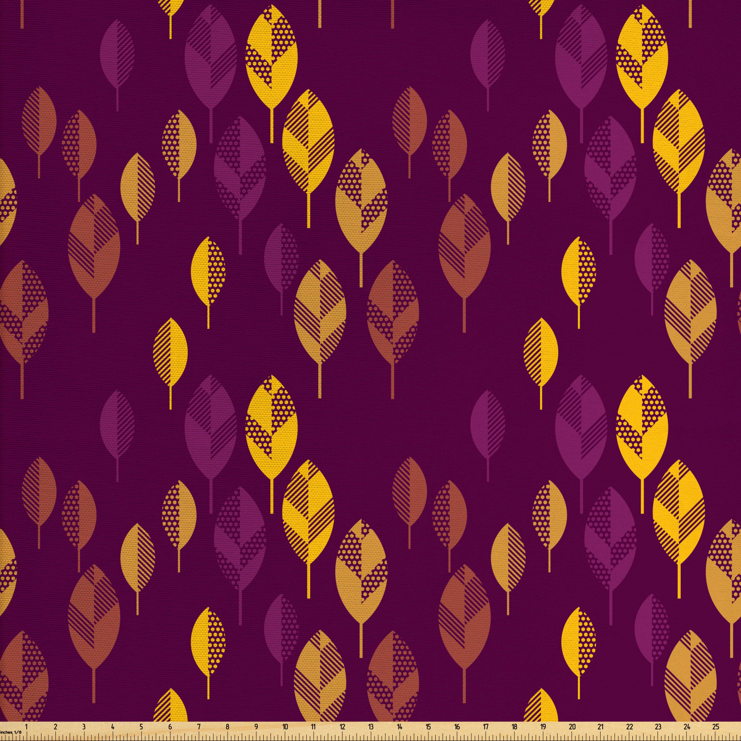 Ambesonne Autumn Fabric by the Yard Upholstery, Nature Warm Tones Cozy ...