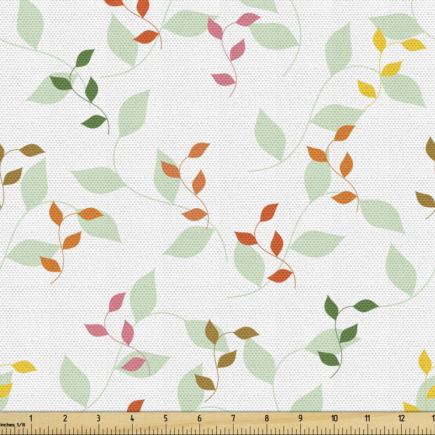 Ambesonne Autumn Fabric by the Yard Upholstery, Seasonal Foliage ...