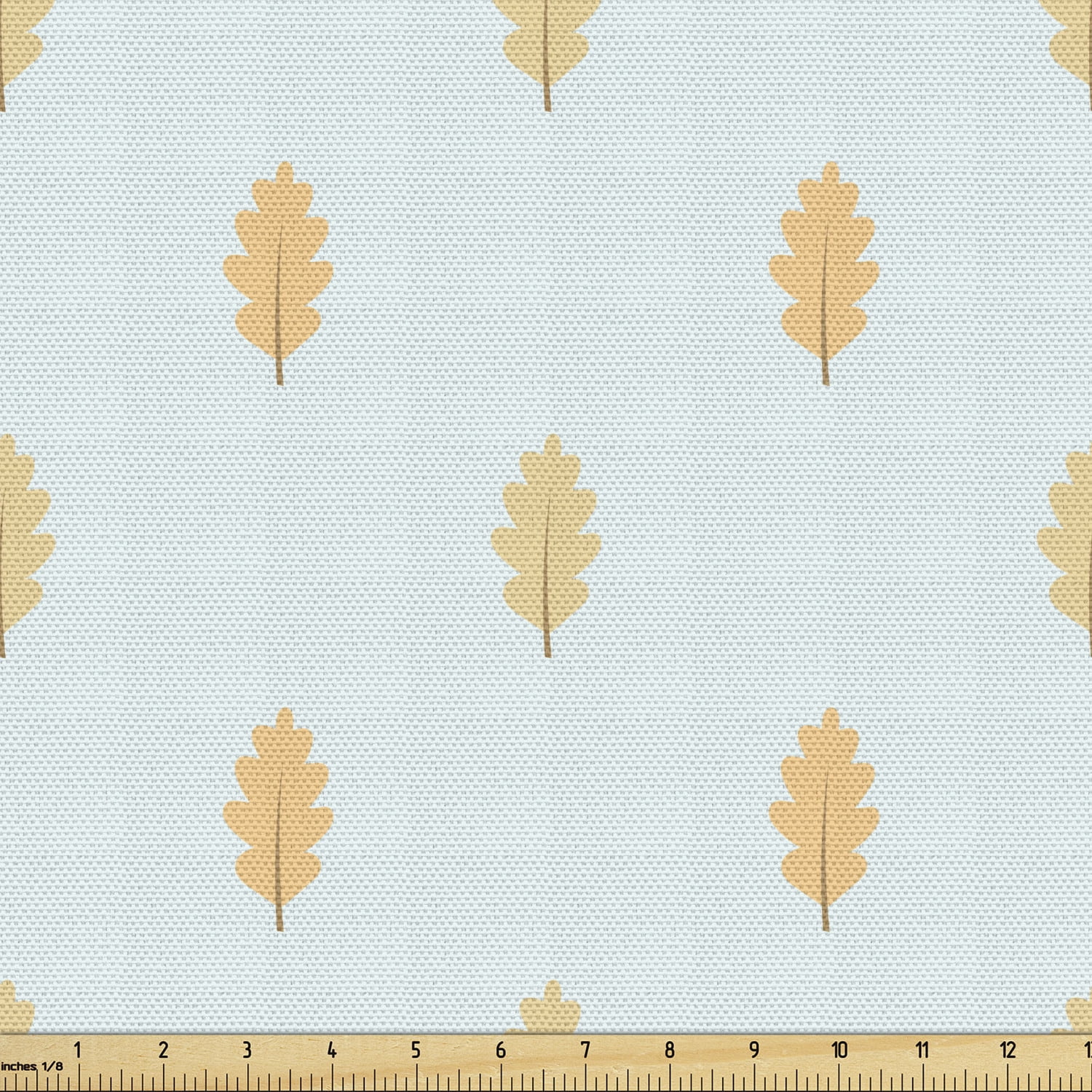 Autumn Fabric by the Yard, Earthy Tones Repeating Dry Oak Leaves ...