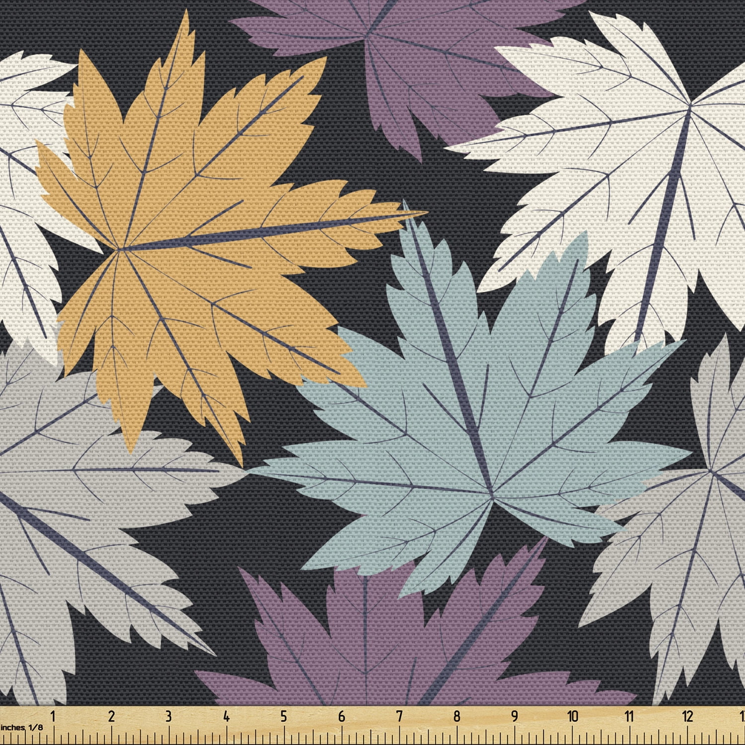 Autumn Fabric by the Yard, Illustration of Calming Nature Tone Maple ...