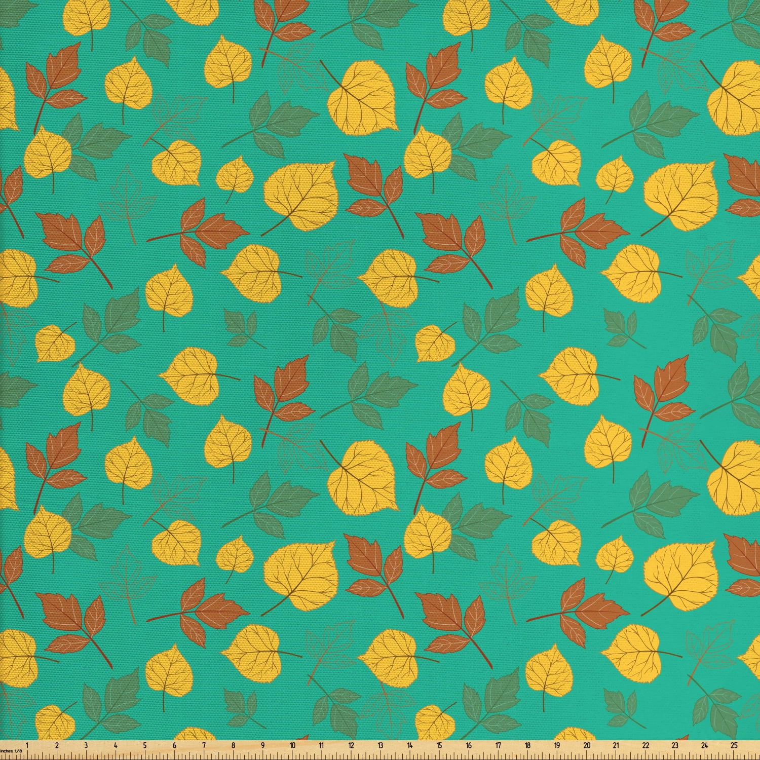 Ambesonne Autumn Fabric by the Yard Upholstery, Seasonal Fall of the ...