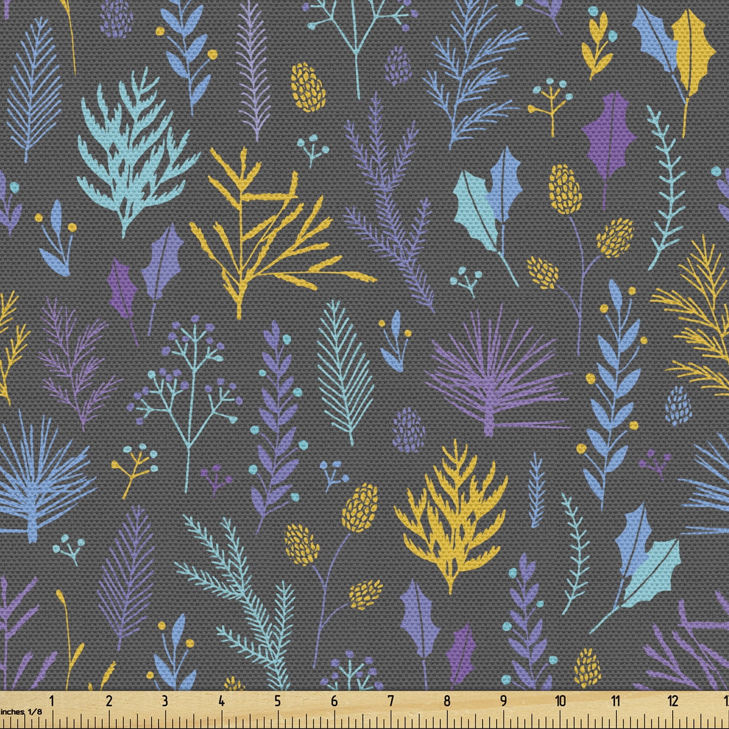 Ambesonne Autumn Fabric by the Yard Upholstery, Fall Nature Forest ...