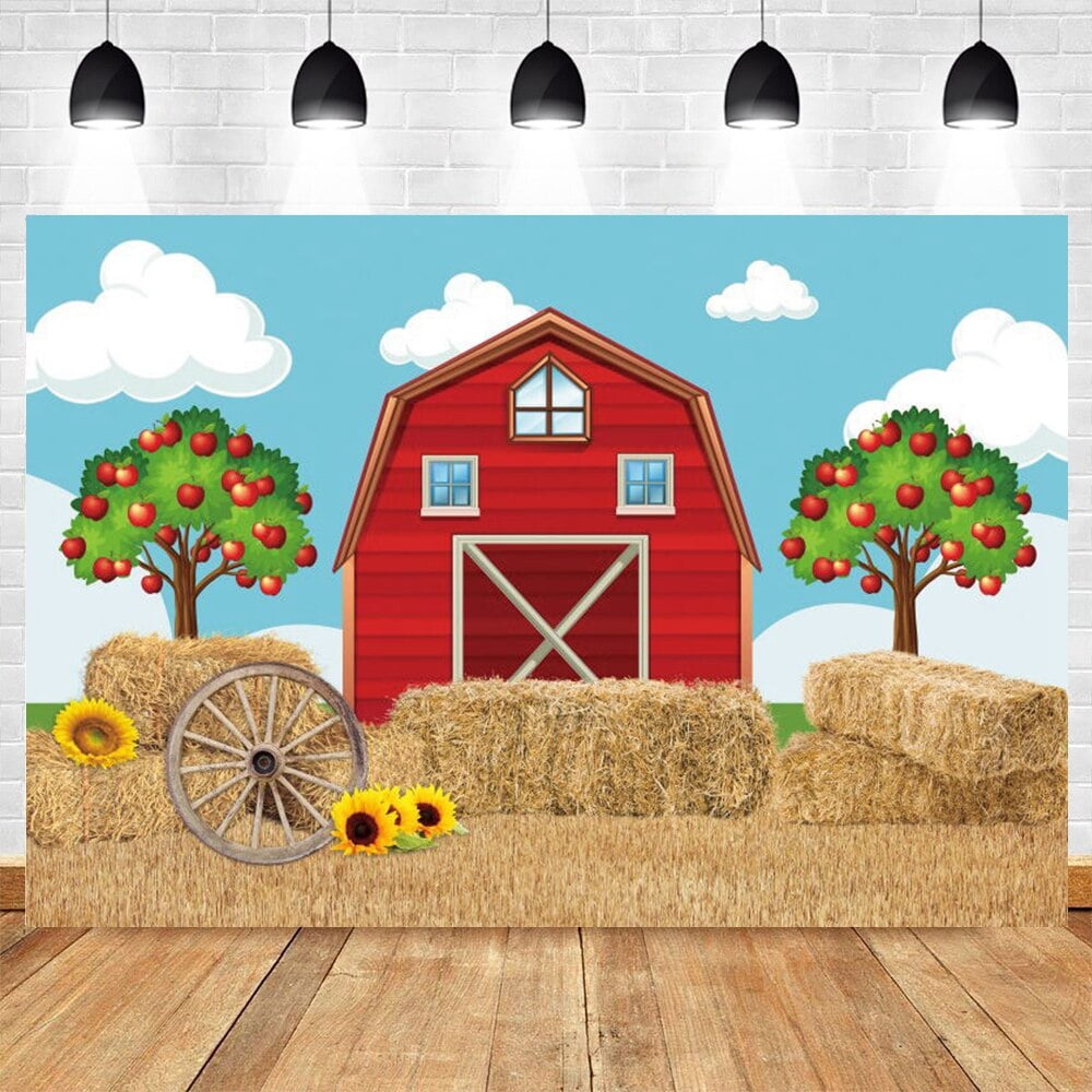 Autumn Fall Farm Barn Hay Photography Backdrops Newborn Baby Shower ...