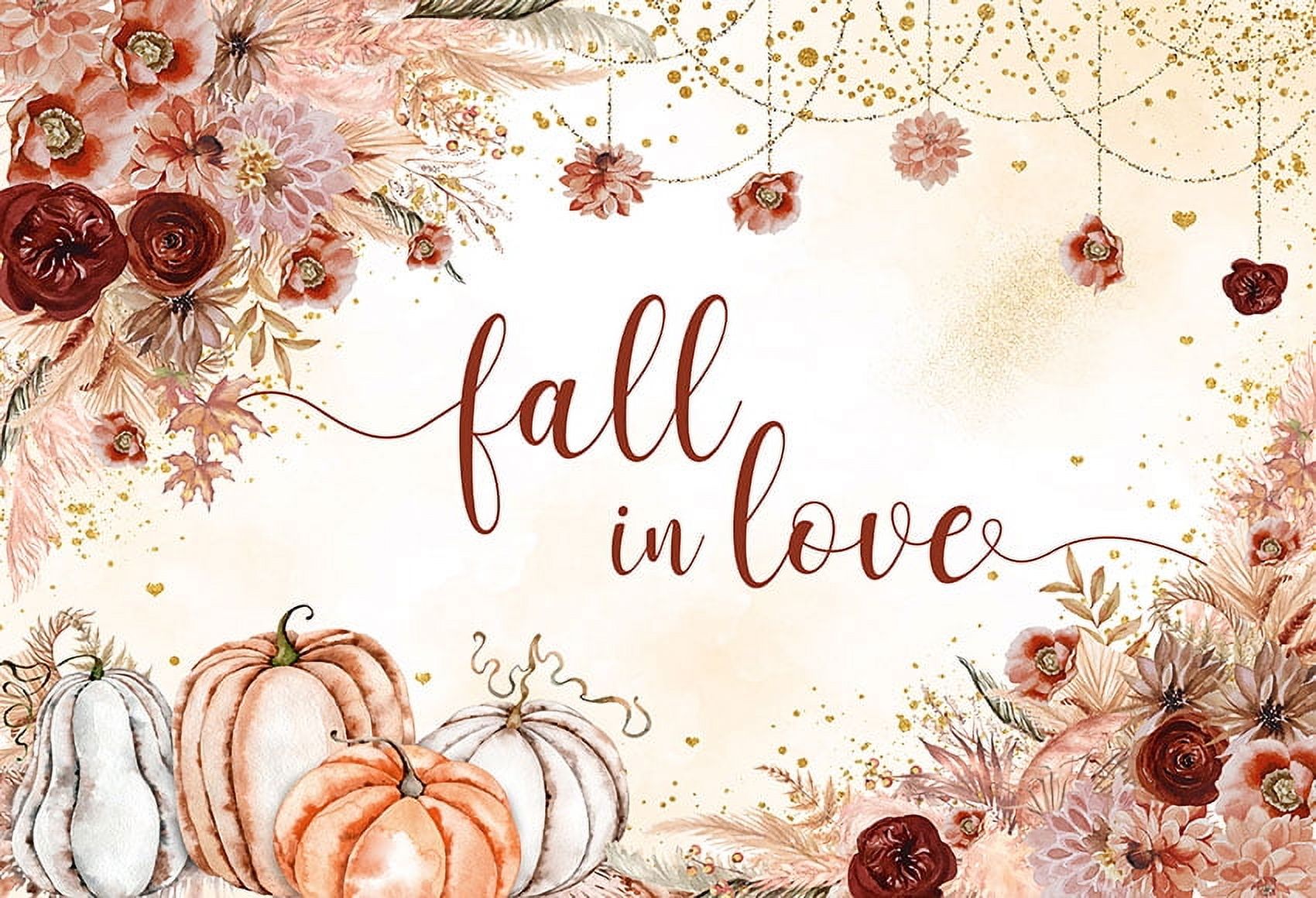 Autumn Fall Floral Our Little Pumpkin is Turning One Baby Shower Bday r ...