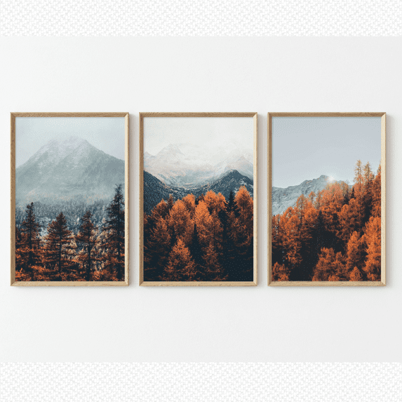 Autumn Fall Forest Mountain Landscape Nature Poster Prints , Poster ...
