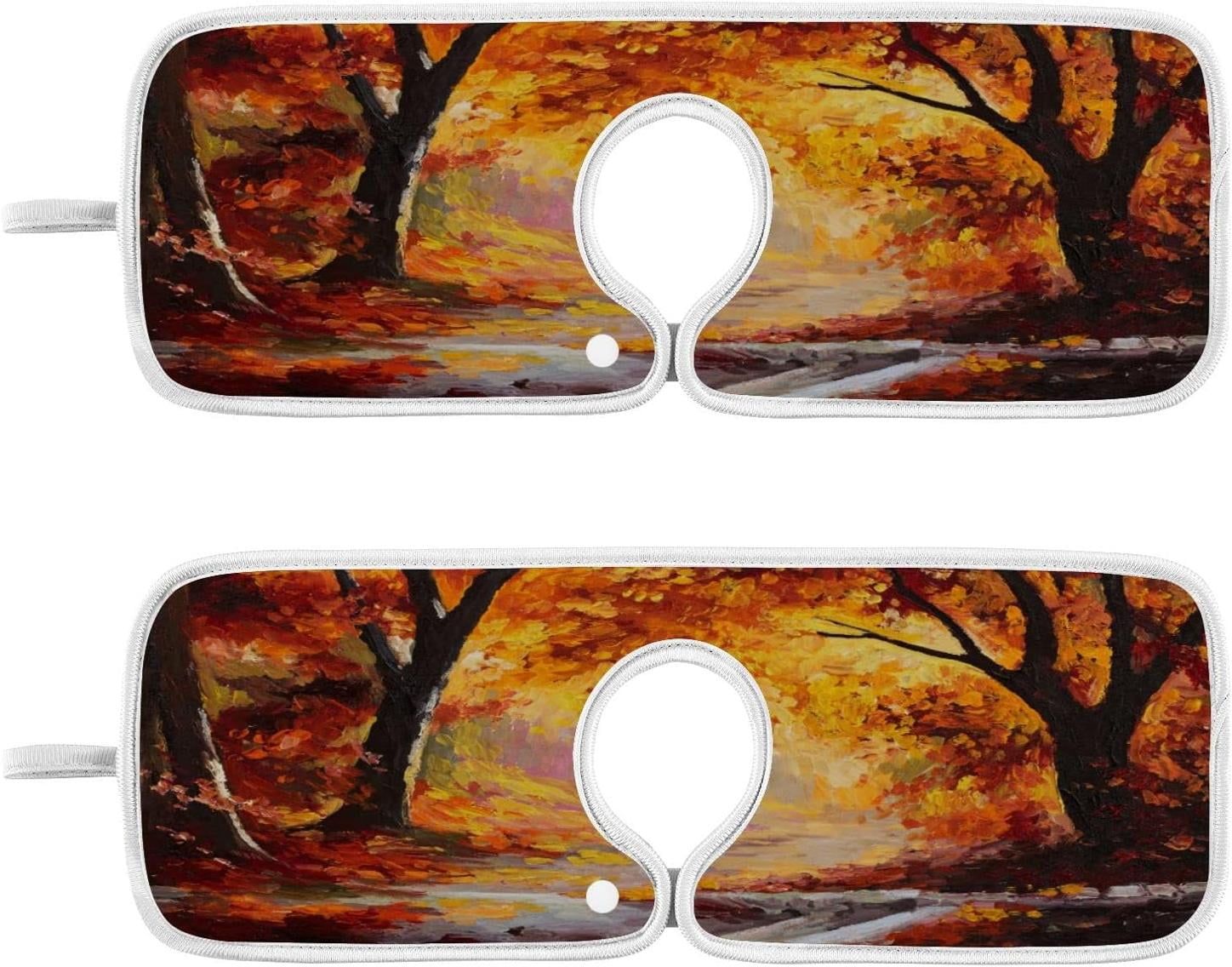 Autumn Fall Forest Sink Splash Guard for Faucet 2 Packs Faucet ...