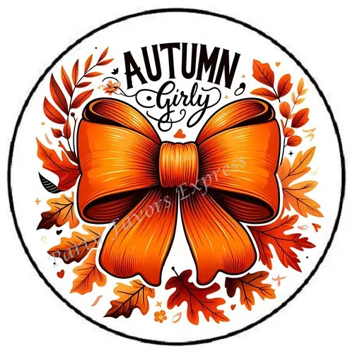 Autumn Fall Girly Girl Bow Halloween Sticker Party Favors Sticker ...