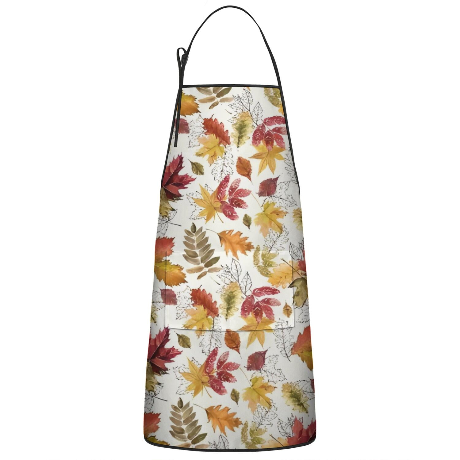 Autumn Fall Leaves Pattern Apron-Garden Aprons for Women with Pockets ...