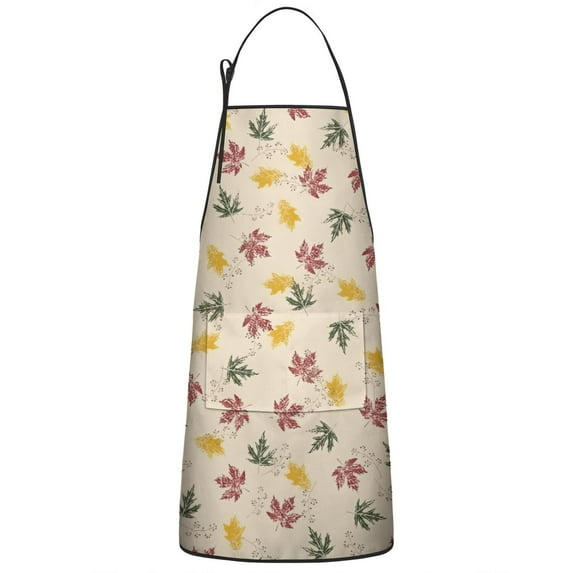 Autumn Fall Leaves Pattern Apron-Garden Aprons for Women with Pockets ...