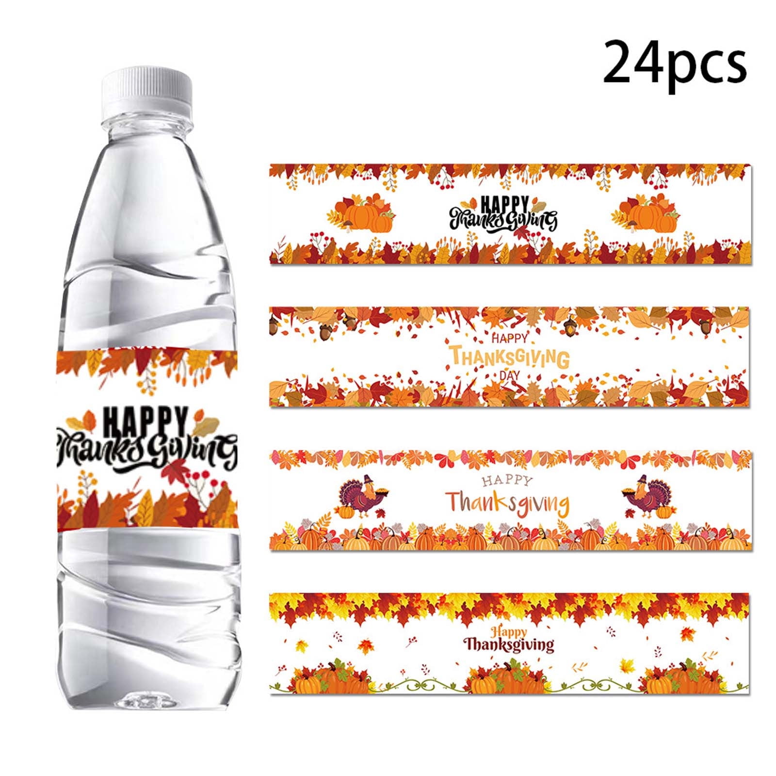 Autumn Fall Leaves Water Bottle Labels, 24 Pack Fall Water Bottle ...