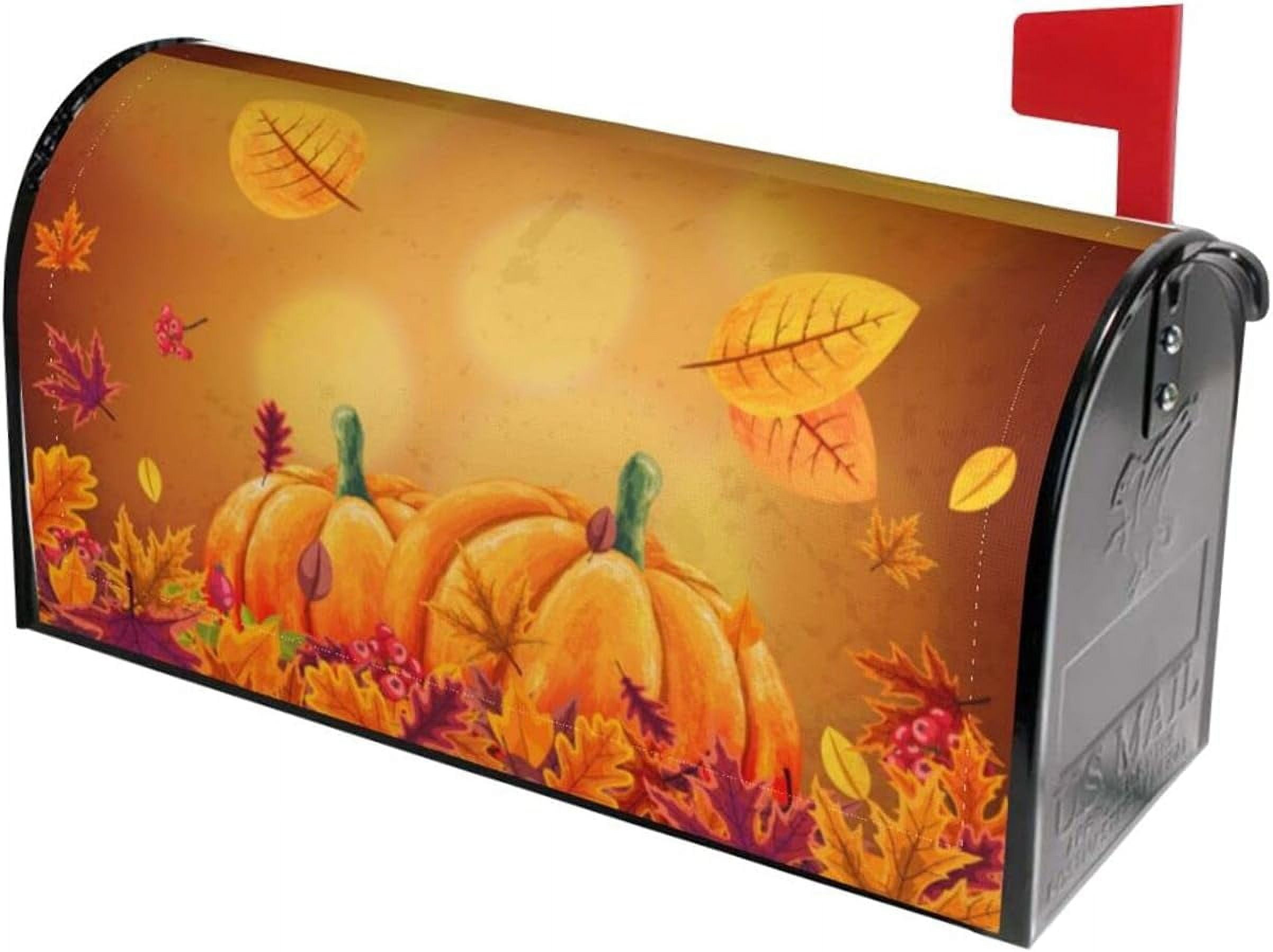 Autumn Fall Sunflowers Pumpkins Mailbox Covers Standard Size ...