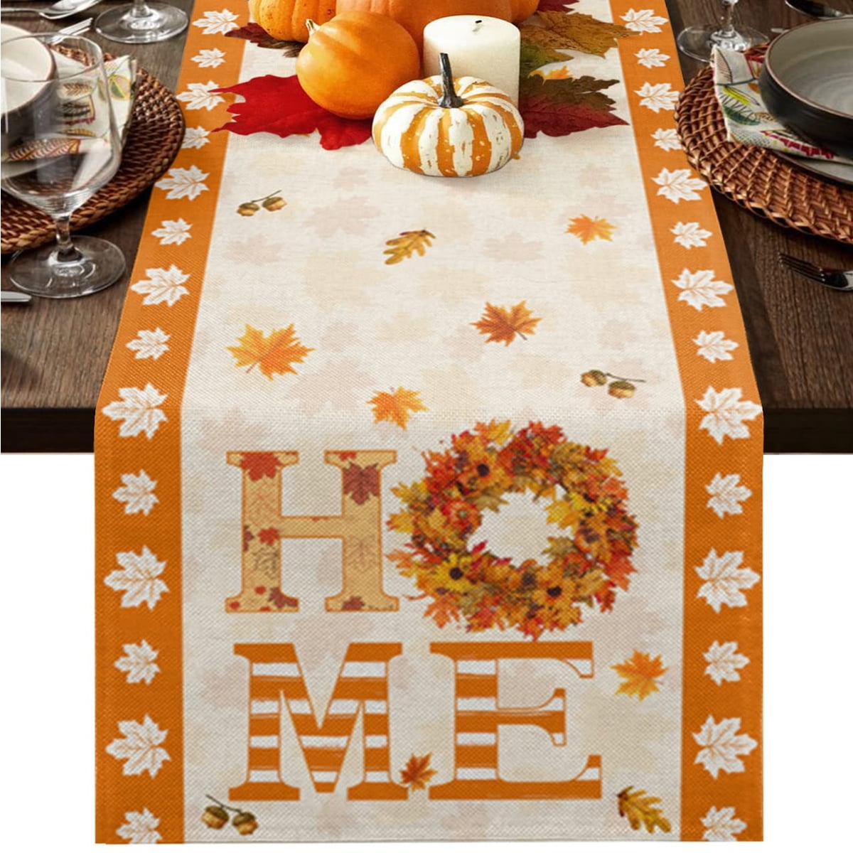 Autumn Fall Table Runner for Wedding Banquet Party Linen Farmhouse ...