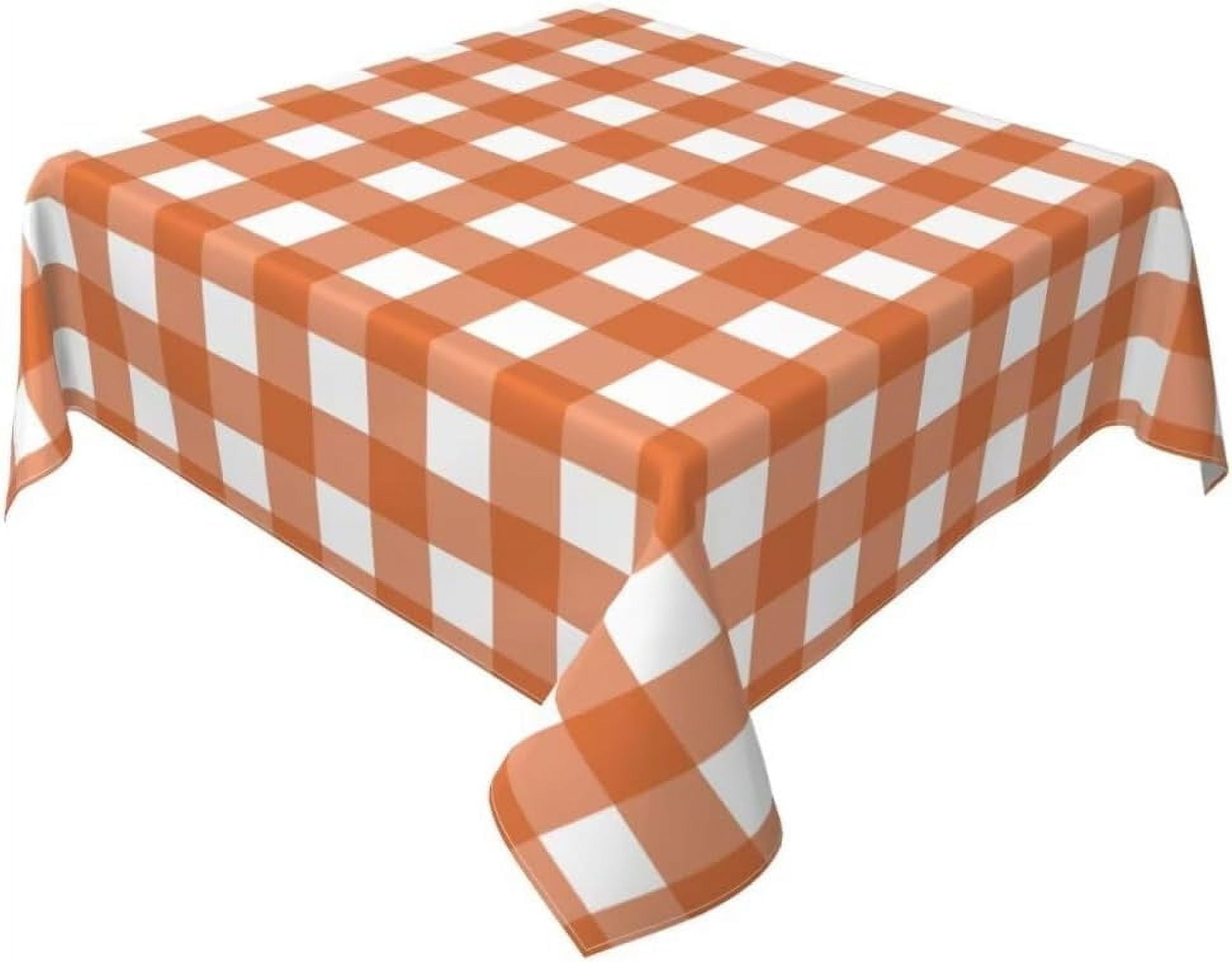 Autumn Fall Tablecloth 54x54 Inch Square Thanksgiving Orange Buffalo ...