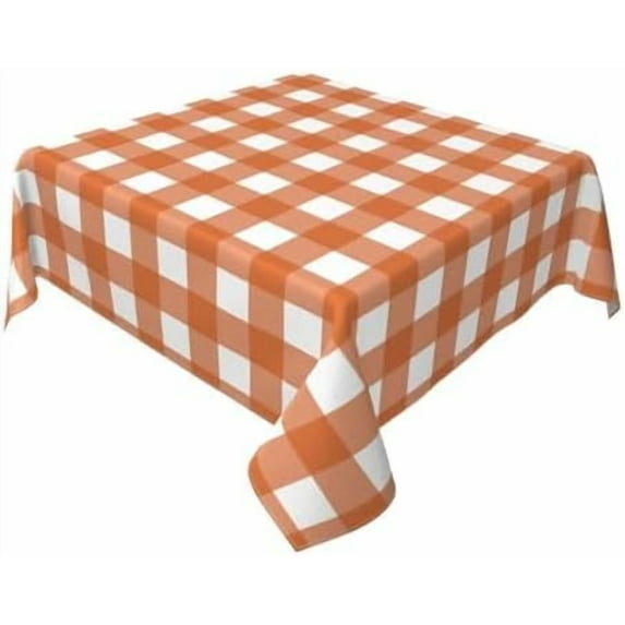 Autumn Fall Tablecloth 54x54 Inch Square Thanksgiving Orange Buffalo ...