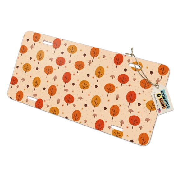 Autumn Fall Trees Pattern Novelty Metal Vanity Tag License Plate ...