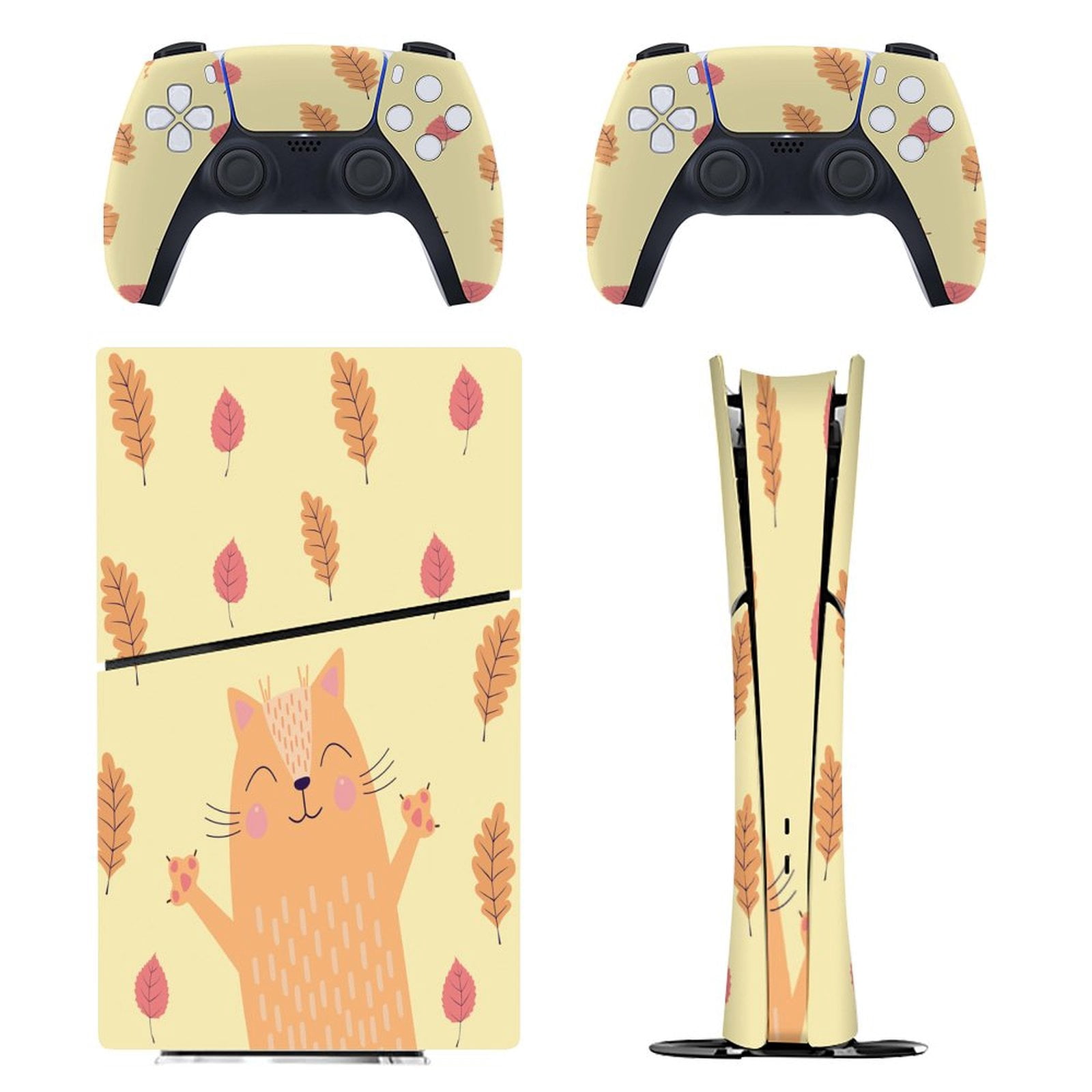 Autumn, Fallen Leaves, Cats PS5/PS5 Slim Digital Disc Skin Sticker For ...